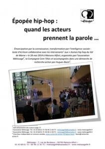 ÉPOPÉE HIP HOP : QUAND LES ACTEURS PRENNENT LA PAROLE - L'A. Agence ...